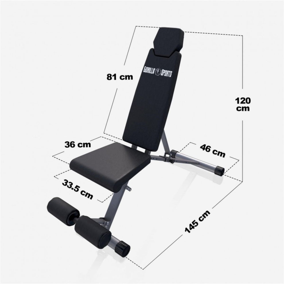 Inklapbare Halterbank – Gorilla Sports